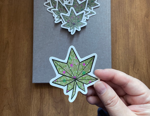Origami Kaede (Maple Leaf) | Vinyl Sticker | Lacelit Studio + Stationery