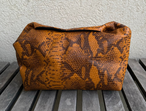 MINI BOX - orange snake print | LET&HER