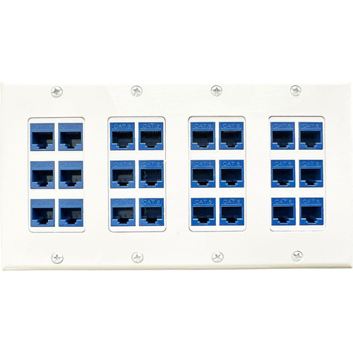 24 Port Ethernet Wall Plate Cat 6 | diyTechDirect