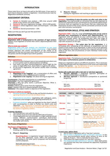 LPC Negotiation and Case Analysis Revision notes 2024 | Brigitte's ...