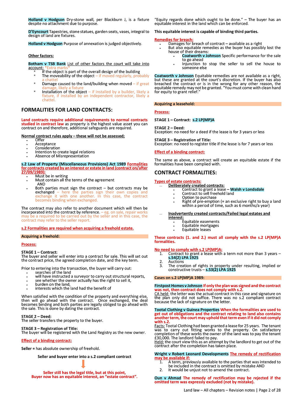 LPC Notes | SQE Notes | Law Tutoring | Brigitte's Notes