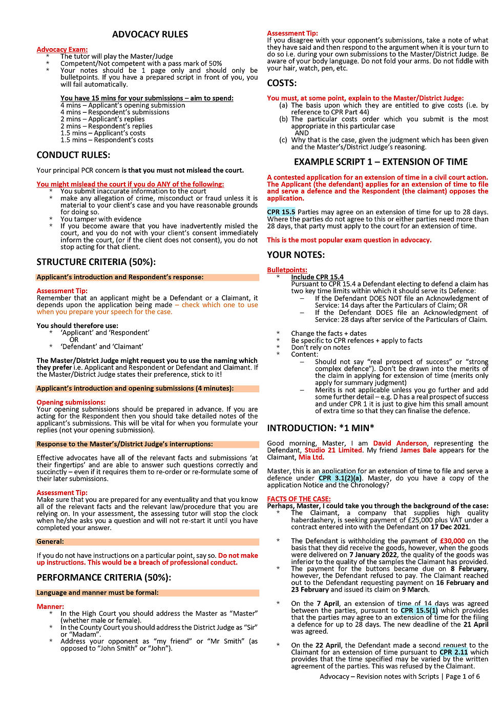 LPC Notes | SQE Notes | Law Tutoring | Brigitte's Notes