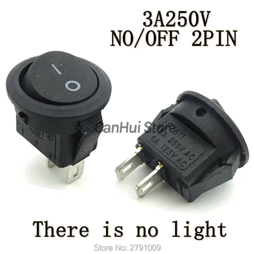 15mm 16mm Diameter 2PIN Red White Black Small Round Push Button Rocker ...