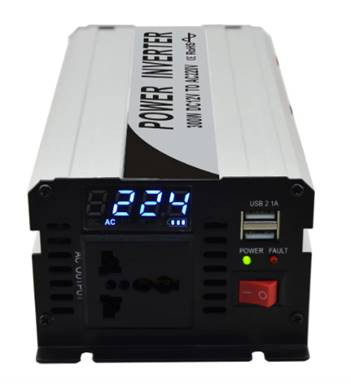 Power Inverter 300W 12/24V DC To 110/220V AC Power Inverter Pure Sine ...