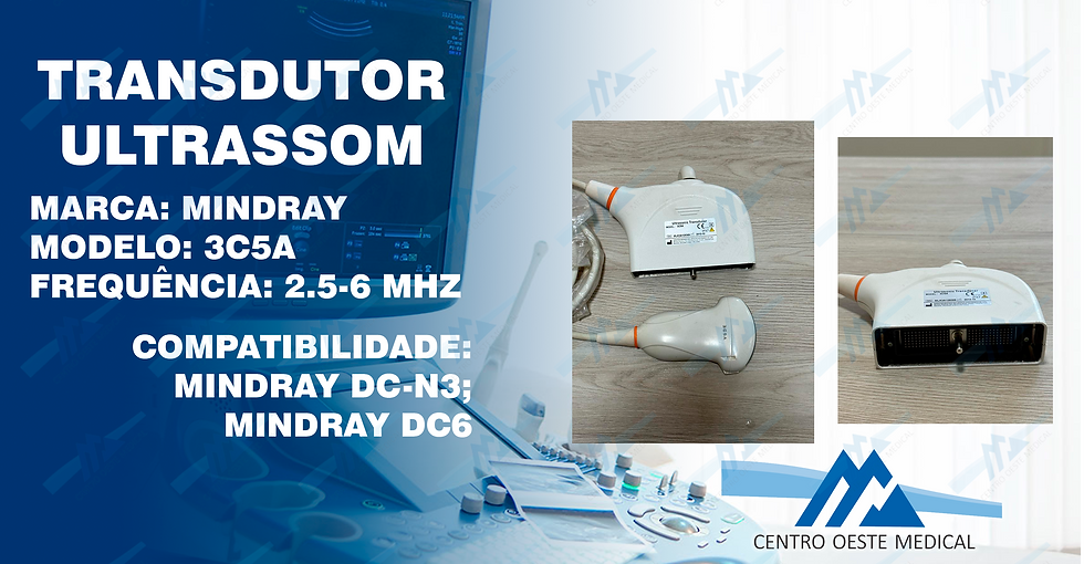 Transdutor Ultrassom - Sonda Convexa Mindray 3C5A | Centro Oeste Medical