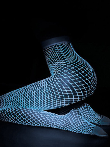 Radiant Glow UV Reactive Fishnet Stockings | High Waist Elegance ...