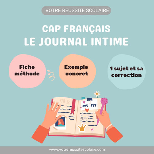 FICHE méthode CAP Français : Savoir faire UN JOURNAL INTIME | V ...