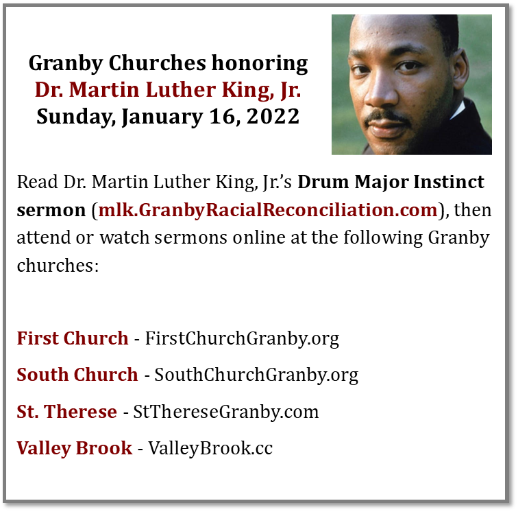 Granby Churches Honoring Dr. King | GRR