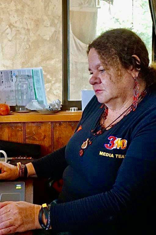 3KND's Communications Officer Erica Higgins is working from home