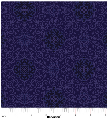 Benartex - Blooming Crystals - Medallion Amethyst 1719560B | On The ...