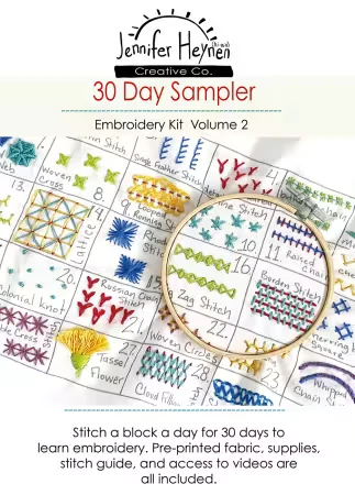 Jennifer Heynen Creative Co. - 30 Day Sampler Embroidery Class Volume 2 ...