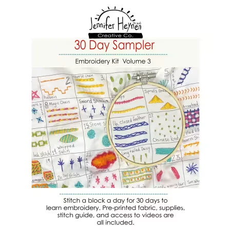 Jennifer Heynen Creative Co. - 30 Day Sampler Embroidery Class Volume 3 ...