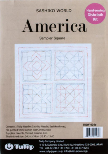 Sashiko World Embroidery Kit - Sampler Square | On The Bias Designs