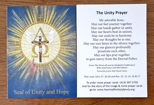 Mother of Unity and Hope - Unity Prayer Cards (pack of 50) | Threehearts