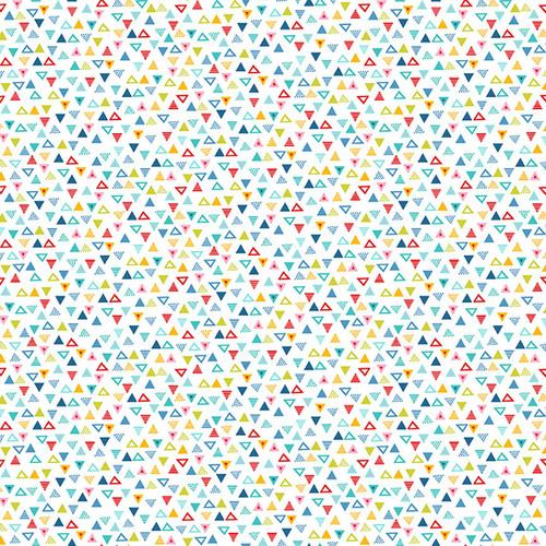 Pool Party - Triangles in White | zigzags