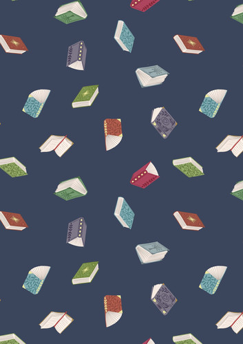 Bookworm - Books Dark Blue | zigzags