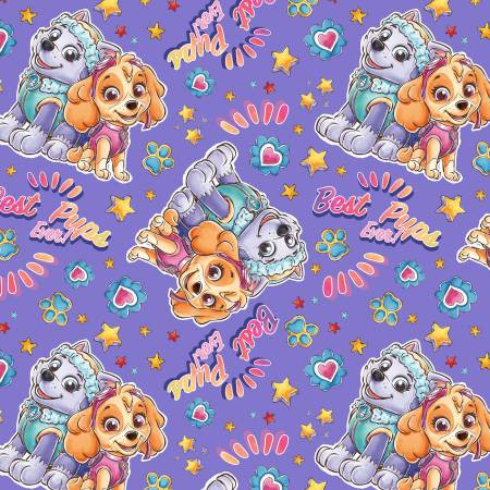 Purple Cute Best Pups Paw Patrol # PW44532C2 | Annie's Quilt Shop