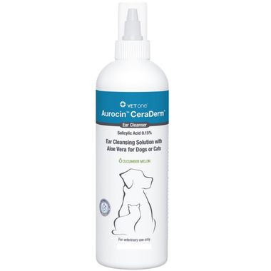 Aurocin CeraDerm Ear Cleanser for Dogs or Cats, 8oz, each , 12/Case ...