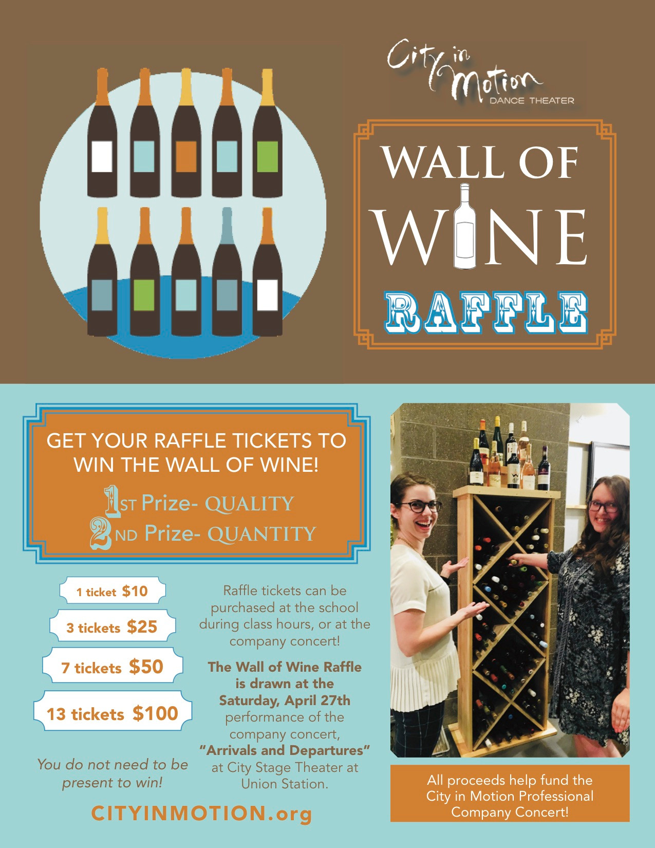 Wall of Wine Raffle! | cityinmotiondance