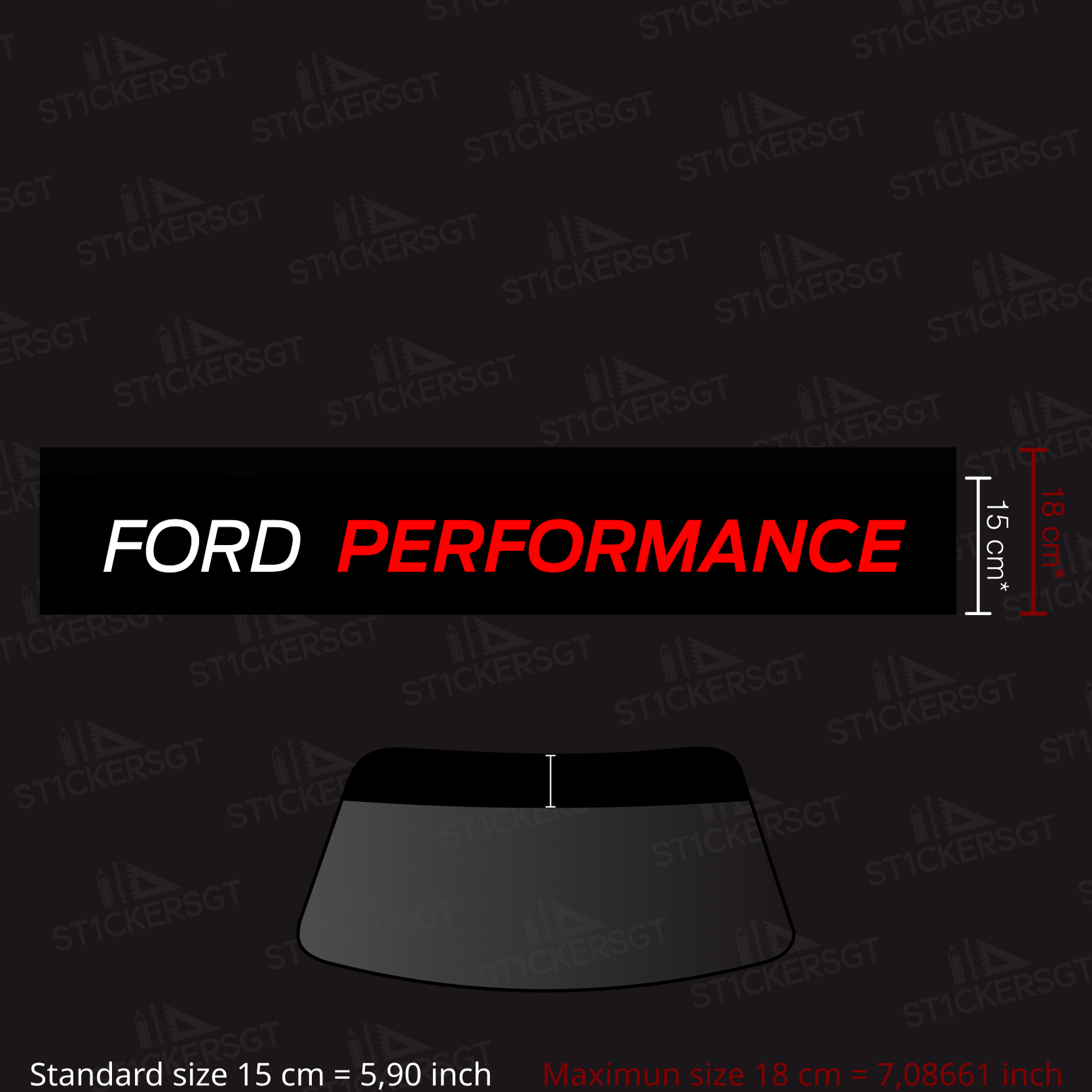 SUNSTRIP "FORD PERFORMANCE" - FORD FIESTA MK8 | ST1CKERSGT