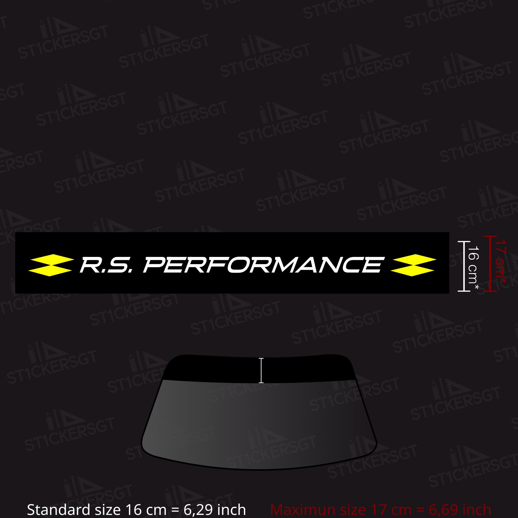 "RS PERFORMANCE" SUNSTRIP - RENAULT CLIO MK4 | ST1CKERSGT
