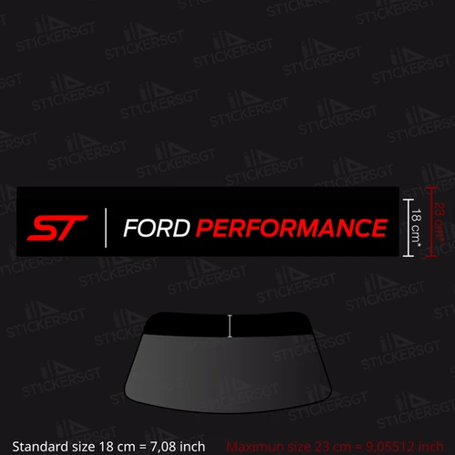 "ST |FORD PERFORMANCE" SUNSTRIP - FORD FIESTA MK7-7,5 | ST1CKERSGT