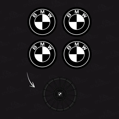 4Pcs BMW LOGO - STICKERS FOR CENTER CAPS | ST1CKERSGT