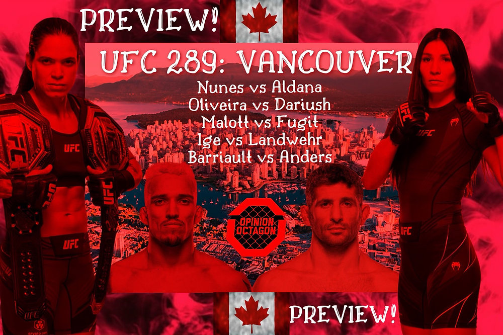UFC 289: Nunes vs Aldana Preview!