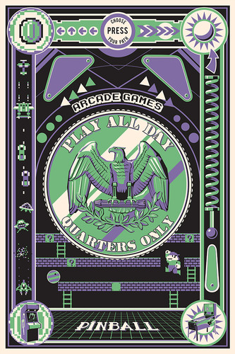 Arcade and Pinball poster | stevethomasart