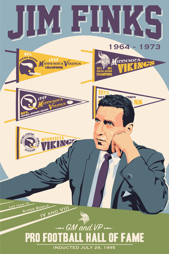 Minnesota Vikings HOF Jim Finks | stevethomasart