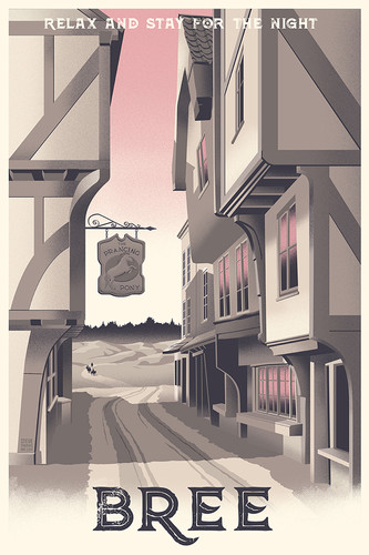 Lord of the Rings: Bree and the Prancing Pony | stevethomasart