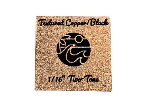 1/16" Copper/Black Textured Two-Tone Acrylic | Cerulean Tides