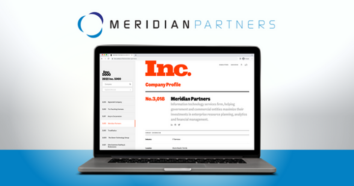 Meridian Partners Named to 2022 Inc. 5000 List of Most Successful Companies