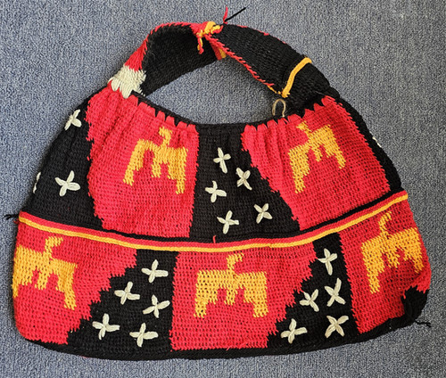 Unique Hand Crafted Bilum Bag - PNG inspired Pattern | Goroka Coffee