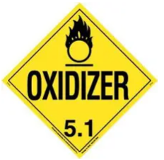 Hazard Class 5.1 Oxidizer Placard, Removeable Vinyl | The Deployment Sup 2
