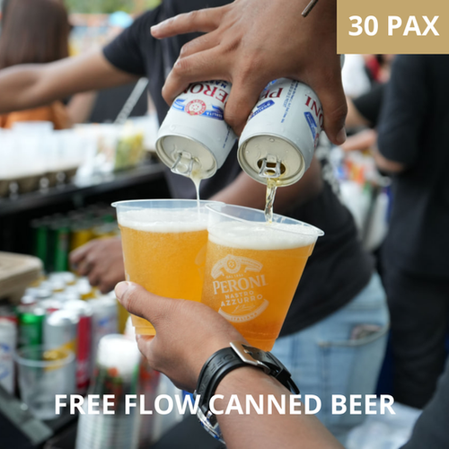 Free Flow Canned Beer (30 Pax) | Elite Bar Solutions