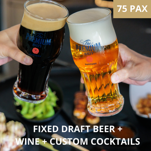 Fixed Draft Beer + Wine + Custom Cocktails (75 Pax) | Elite Bar Solutions