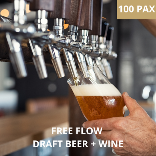 Free Flow Draft Beer + Wine (100 Pax) | Elite Bar Solutions