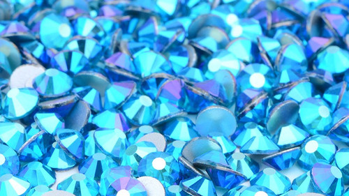 Capri Blue Glass Rhinestones | Creative rhinestones