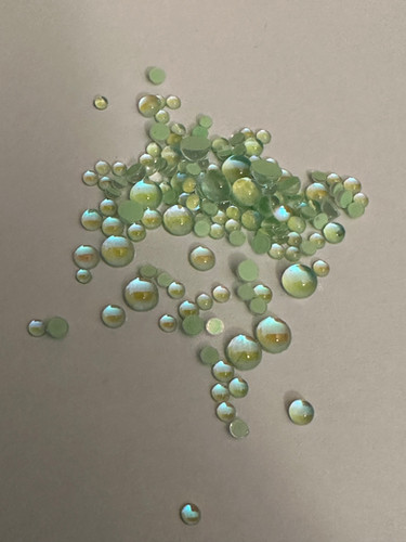 Green AB mermaid tears | Creative rhinestones