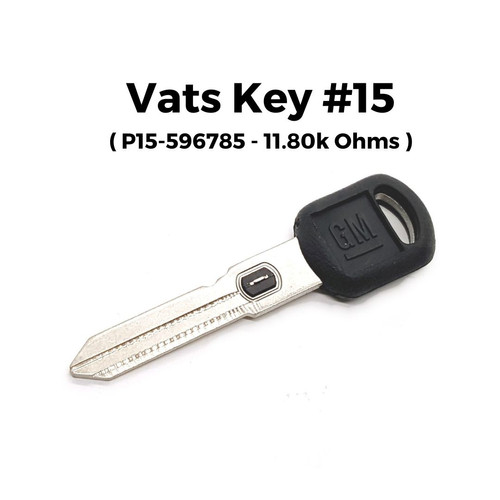 GM Vats Key #15 / Double Sided / P2-596785 / Vats Value 11.80k Ohms ...