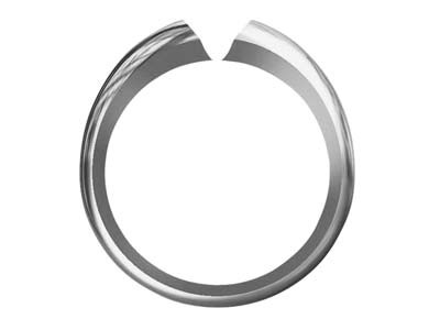 D Shape Ring Shank Size M | Argentium Guild