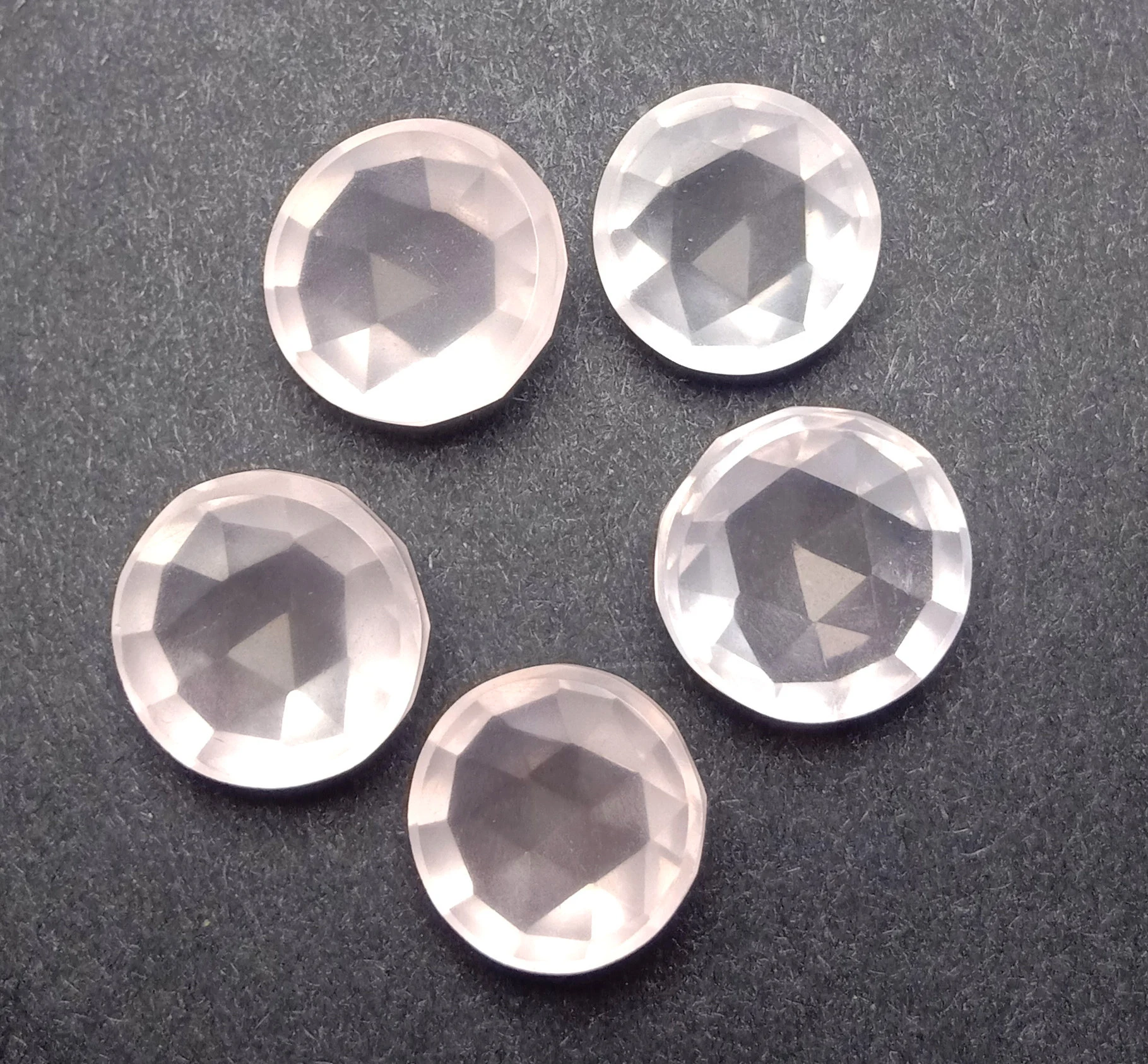 Rose Quartz, Round Faceted | Argentium Guild