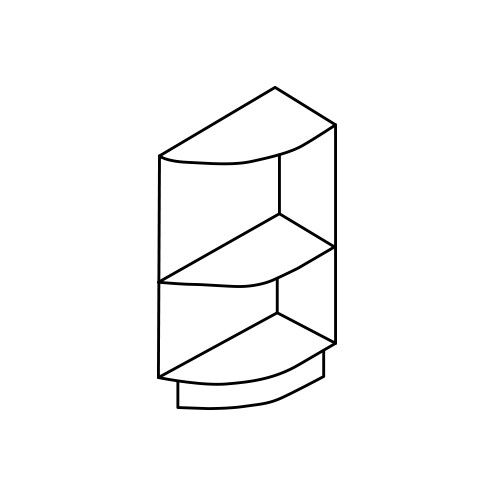 Misty Shaker Base End Open Shelve | Charlton Cabinetry