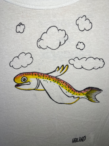 FLYING FISH - Hand drawn Harland original T-shirt | HARBLING