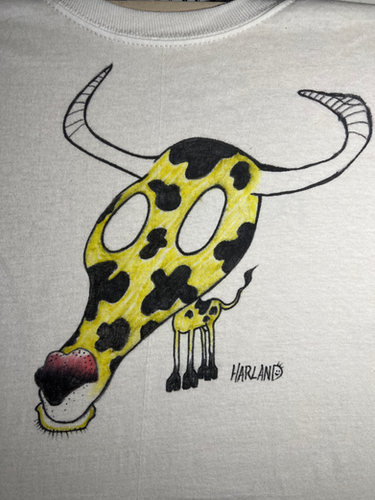 YELLOW MOO - Hand drawn Harland original T-shirt | HARBLING