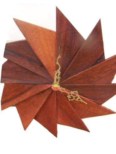 Star Wall Clock in Jarrah | Johns Creations 1