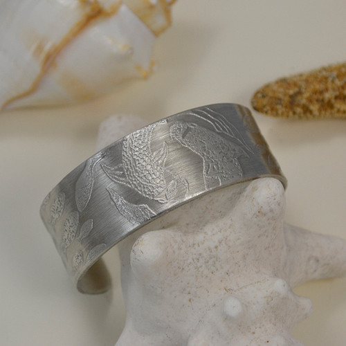 Koi Etched Pewter Bracelet | nobska