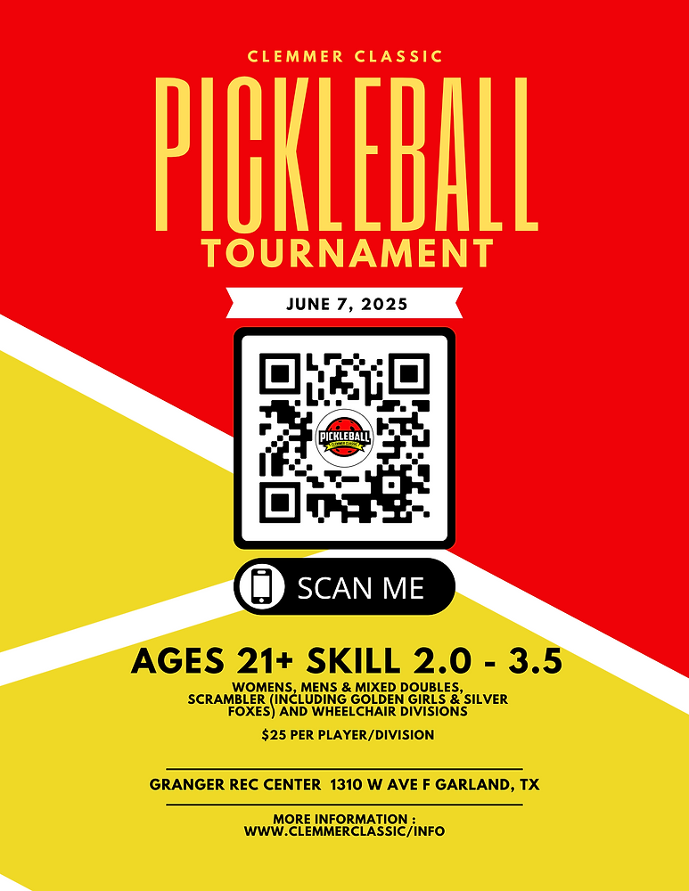Clemmer Classic Summer Pickleball Tournament 6/7/25