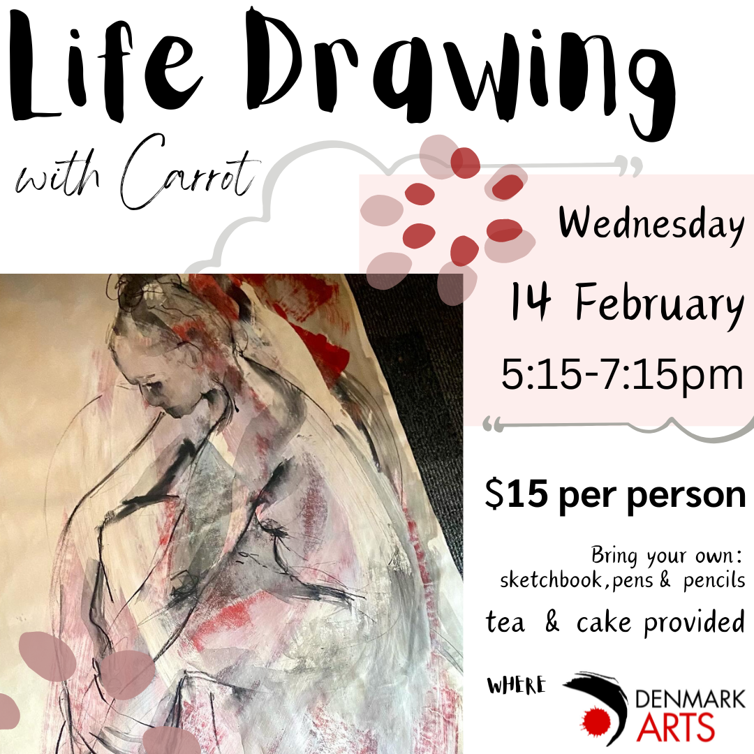 February 14: Life Drawing with model | Denmark Arts
